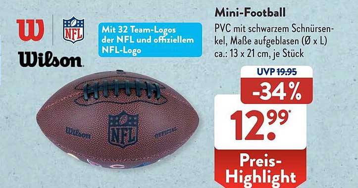 Wilson Nfl Mini-football Angebot bei ALDI SÜD - 1Prospekte.de