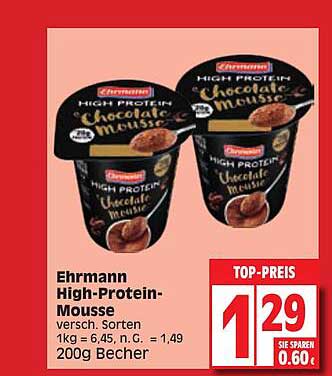Ehrmann High Protein Mousse Angebot bei EDEKA - 1Prospekte.de