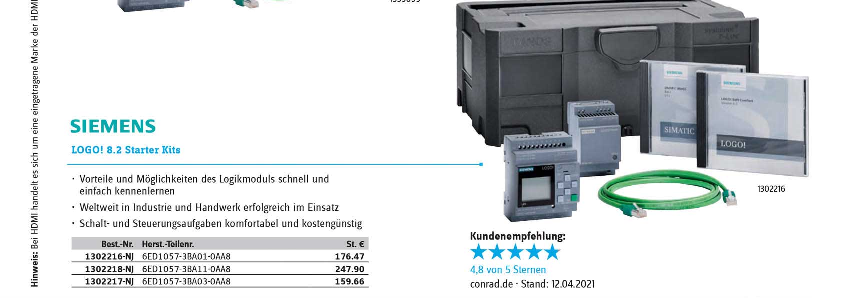 Siemens Logo! 8.2 Starter Kits Angebot bei Conrad - 1Prospekte.de