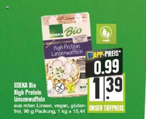 Edeka Bio High Protein Unsenwaffeln Angebot bei EDEKA - 1Prospekte.de