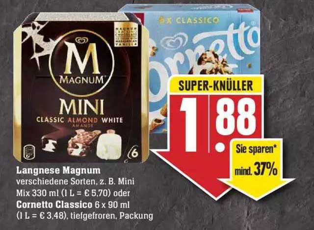 Langnese Magnum Verschiedene Sorten Angebot bei EDEKA - 1Prospekte.de