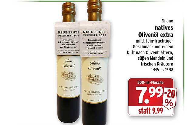 Silano Natives Olivenöl Extra Angebot bei Wasgau