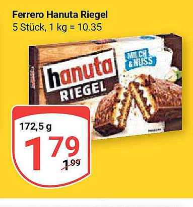 Ferrero Hanuta Riegel Angebot bei Globus - 1Prospekte.de