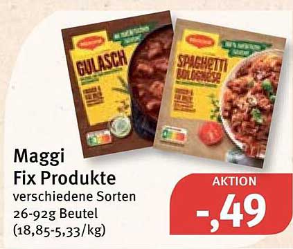 Maggi Fix Produkte Angebot bei Feneberg - 1Prospekte.de