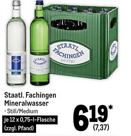 Staatl. Fachingen Mineralwasser Angebot bei METRO - 1Prospekte.de