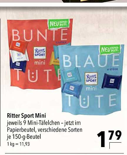 Ritter Sport Mini Angebot bei CITTI Markt - 1Prospekte.de