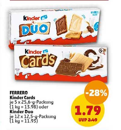 Ferrero Kinder Cards Oder Kinder Duo Angebot bei Penny - 1Prospekte.de