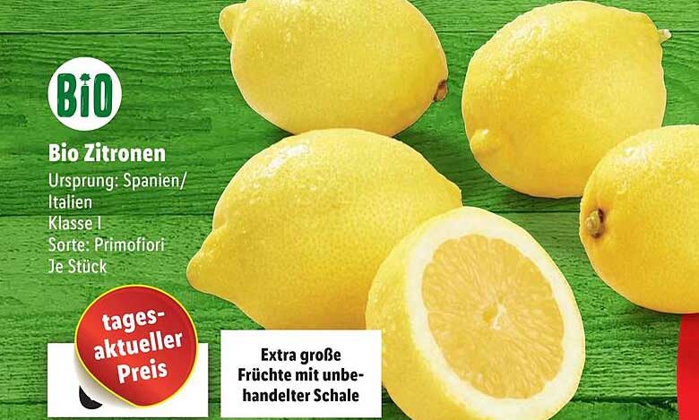 Bio Zitronen Angebot bei Lidl - 1Prospekte.de