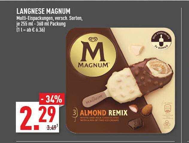 Langnese Magnum Mini Mandel Angebot bei Real
