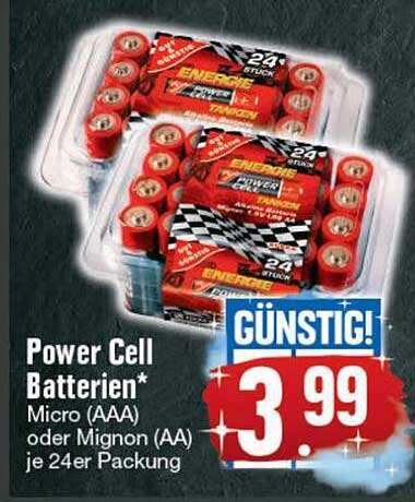 Power Cell Batterien Angebot bei EDEKA - 1Prospekte.de