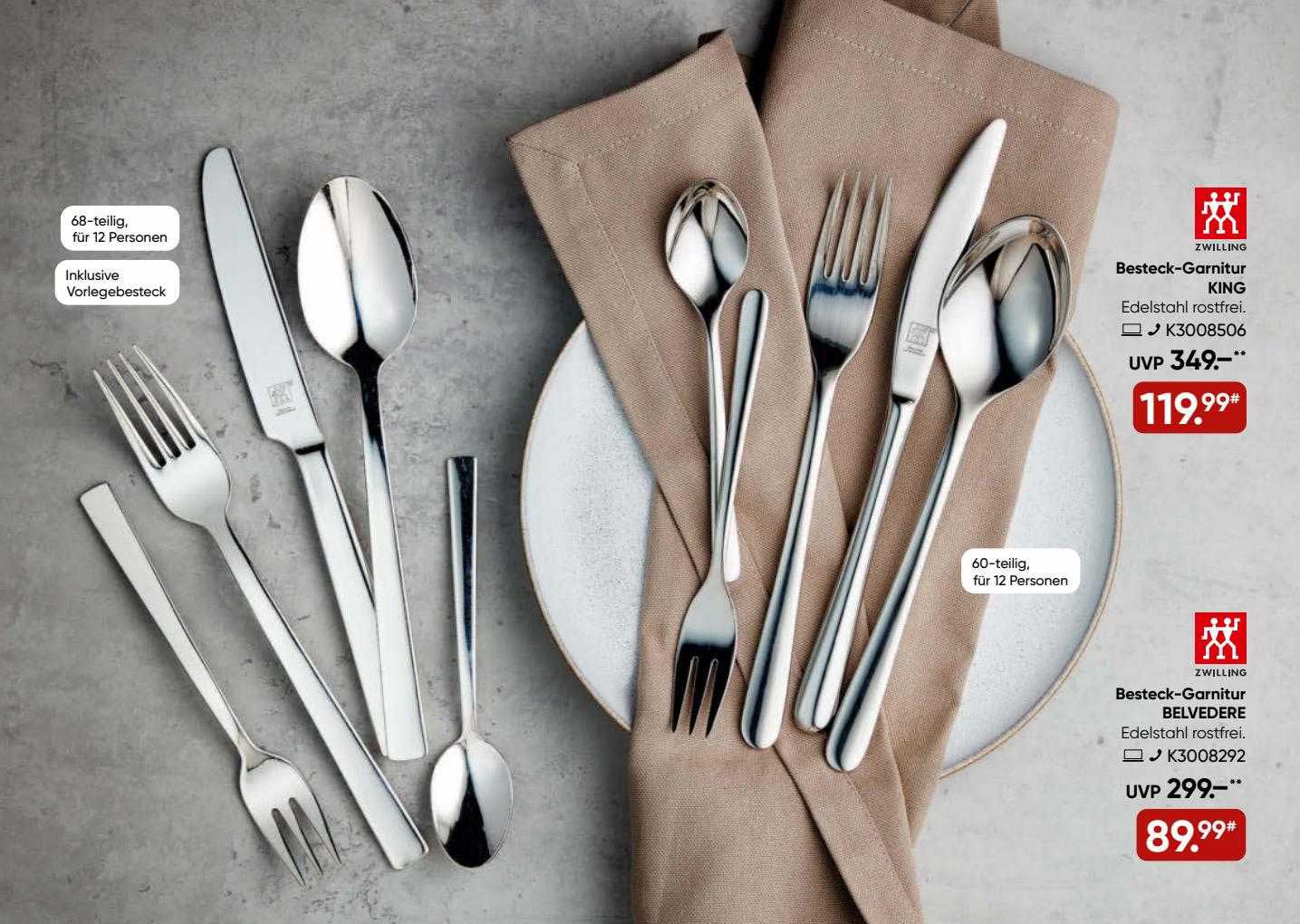 Zwilling Besteck-garnitur Klassisch Faden Oder Belvedere Oder Woll Guss ...