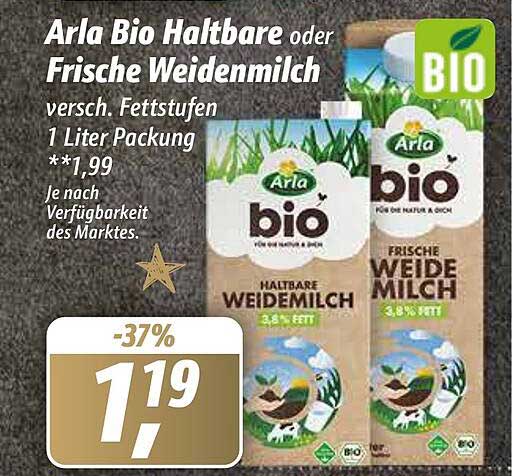 Arla Bio Haltbare Oder Frische Weidemilch Angebot bei Simmel ...