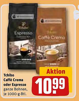 Tchibo Caffè Crema Oder Espresso Angebot bei REWE - 1Prospekte.de
