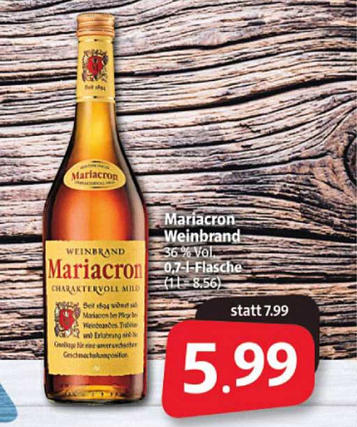 Mariacron Weinbrand Angebot bei Inkoop