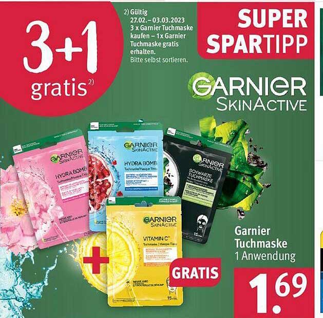 Garnier Tuchmaske Angebot bei ROSSMANN - 1Prospekte.de