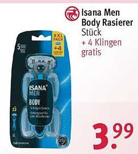 Isana Men Body Rasierer Angebot bei ROSSMANN - 1Prospekte.de