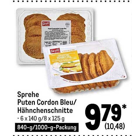 Sprehe Puten Cordon Bleu Oder Hähnchenschnitte Angebot bei METRO ...