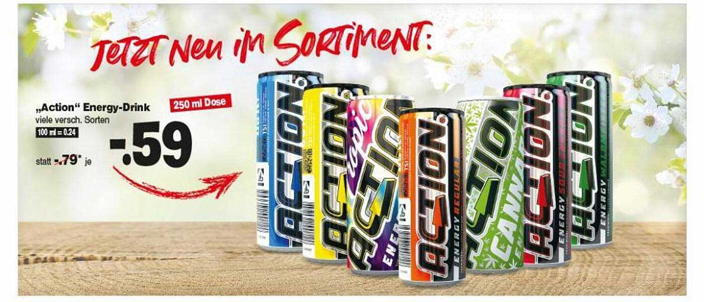 Action Energy Drink Angebot bei Repo Markt - 1Prospekte.de