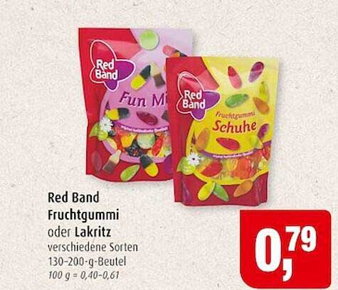 Red Band Fruchtgummi Oder Lakritz Angebot bei Markant - 1Prospekte.de