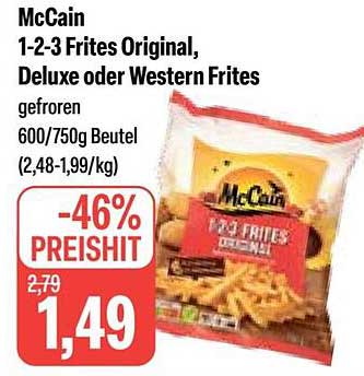 Mccain 1-2-3 Frites Original, Deluxe Oder Western Frites Angebot bei ...