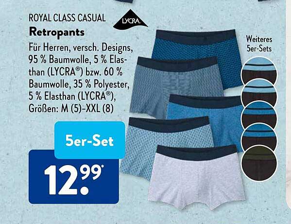 Royal Class Casual Retropants Angebot bei ALDI SÜD - 1Prospekte.de