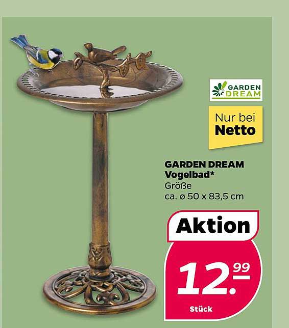Garden Dream Vogelbad Angebot bei Netto - 1Prospekte.de