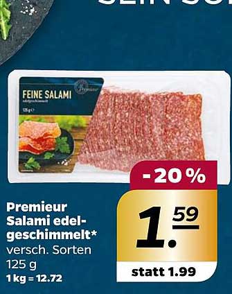 Premieur Salami Edel-geschimmelt Angebot bei Netto - 1Prospekte.de