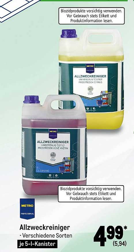 Metro Professional Allzweckreiniger Angebot bei METRO - 1Prospekte.de