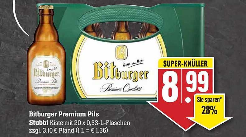 Bitburger Premium Pils Stubbi Angebot bei EDEKA - 1Prospekte.de