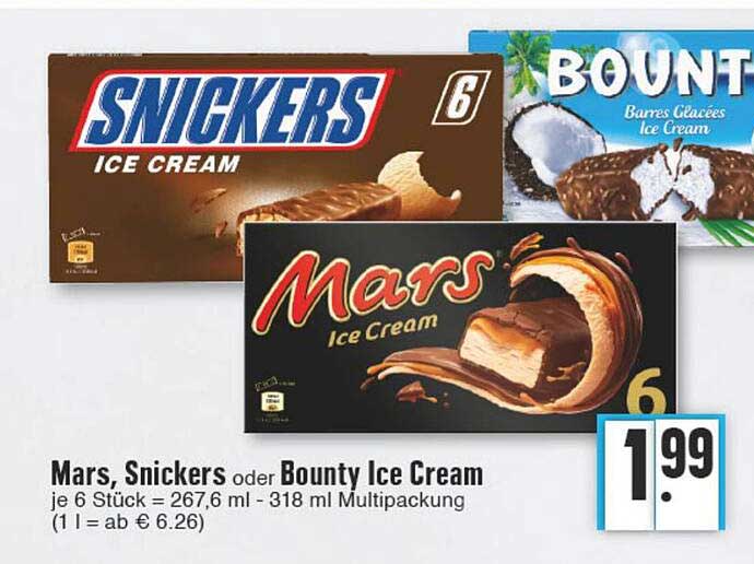 Mars, Snickers Oder Bounty Ice Cream Angebot bei EDEKA - 1Prospekte.de