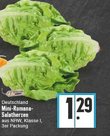 Meinland Edeka Mini-romana-salatherzen Angebot bei E Center - 1Prospekte.de