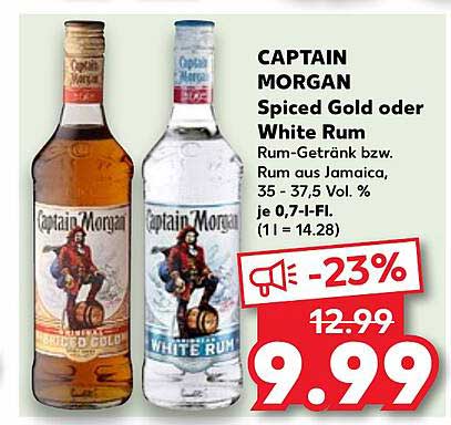 Captain Morgan Spiced Gold Oder White Rum Angebot bei Kaufland ...