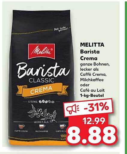 Melitta Barista Crema Angebot bei Kaufland - 1Prospekte.de