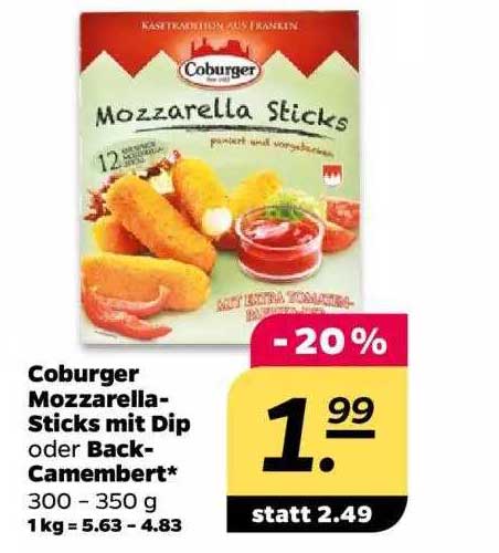 Alpenhain Back-camembert Oder Mozzarella-sticks Angebot bei EDEKA