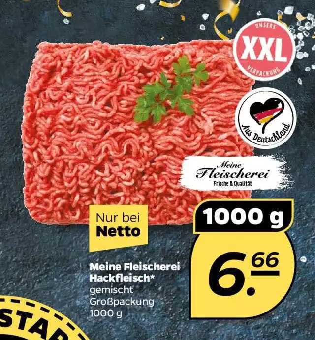 Meine Fleischerei Hackfleisch Angebot bei Netto