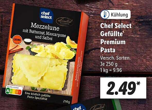 Chef Select Gefüllte Premium Pasta Angebot bei Lidl - 1Prospekte.de