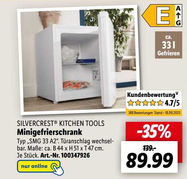 Silvercrest Kitchen Tools Minigefrierschrank Angebot bei Lidl - 1Prospekte.de
