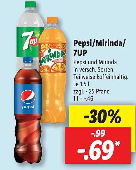 Pepsi, Mirinda Oder 7up Angebot bei Lidl - 1Prospekte.de
