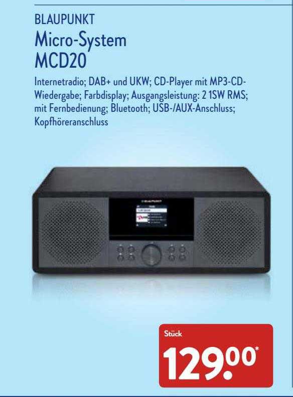 Blaupunkt Micro-system Mcd 20 Angebot bei ALDI Nord - 1Prospekte.de