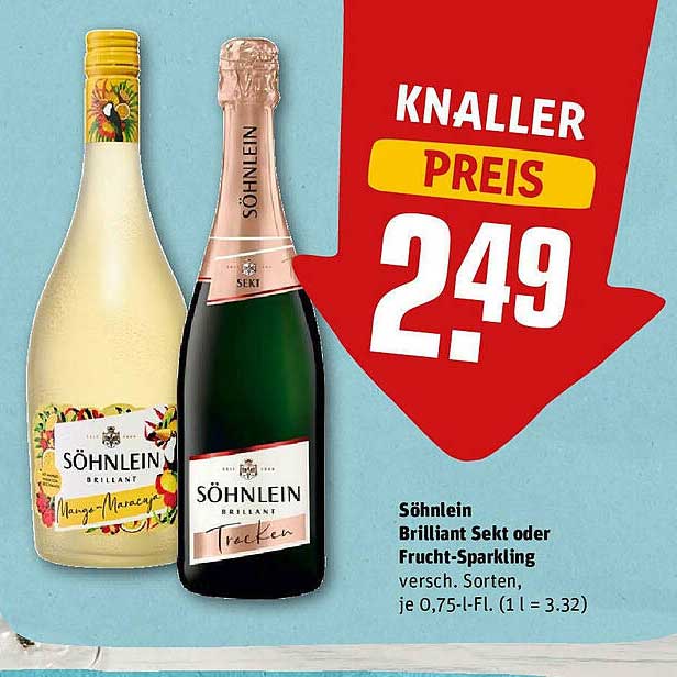 Söhnlein Brilliant Sekt Oder Frucht-sparkling Angebot bei REWE ...