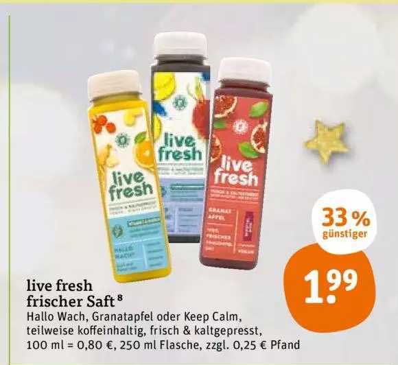 Live Fresh Saft Angebot bei E Center