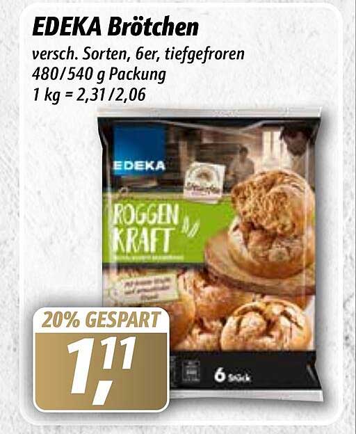 Edeka Brötchen Angebot bei Simmel - 1Prospekte.de