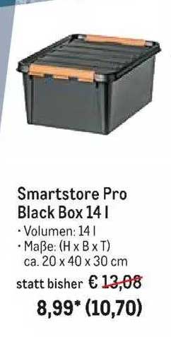 Smartstore Pro Black Box 14 L Angebot bei METRO - 1Prospekte.de
