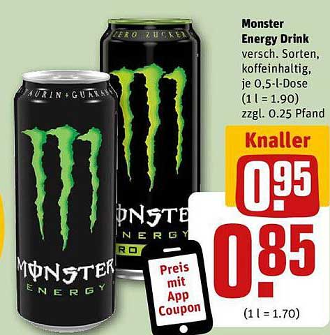 Monster Energy Drink Angebot bei REWE Kaufpark - 1Prospekte.de
