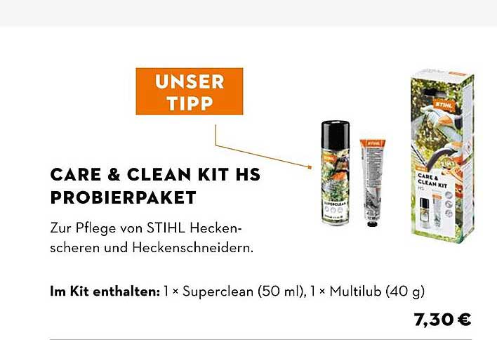 Care & Clean Kit Hs Probierpaket Angebot bei STIHL - 1Prospekte.de
