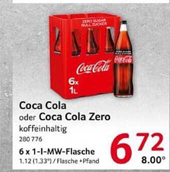 Coca Cola Oder Coca Cola Zero Angebot bei Selgros - 1Prospekte.de