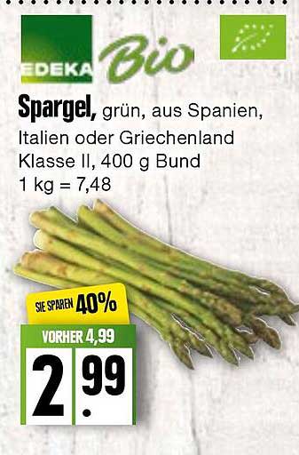 Edeka Bio Spargel Angebot bei Edeka Frischemarkt - 1Prospekte.de