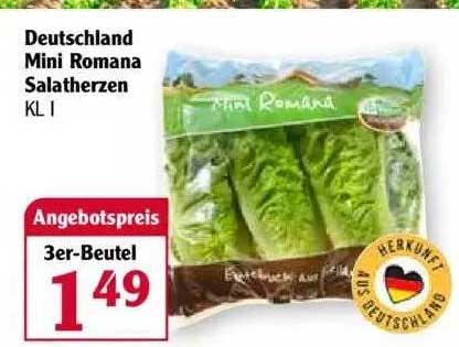 Deutschland Mini Romana Salatherzen Angebot bei Globus - 1Prospekte.de