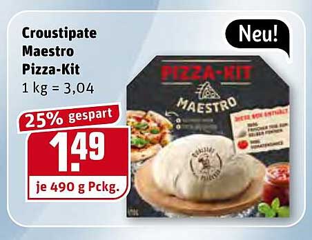 Croustipate Maestro Pizza-kit Angebot bei REWE Kaufpark - 1Prospekte.de