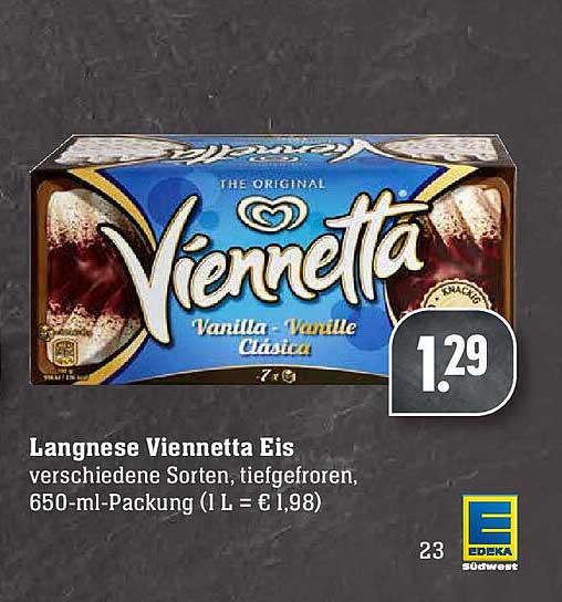 Langnese Viennetta Eis Angebot bei EDEKA - 1Prospekte.de